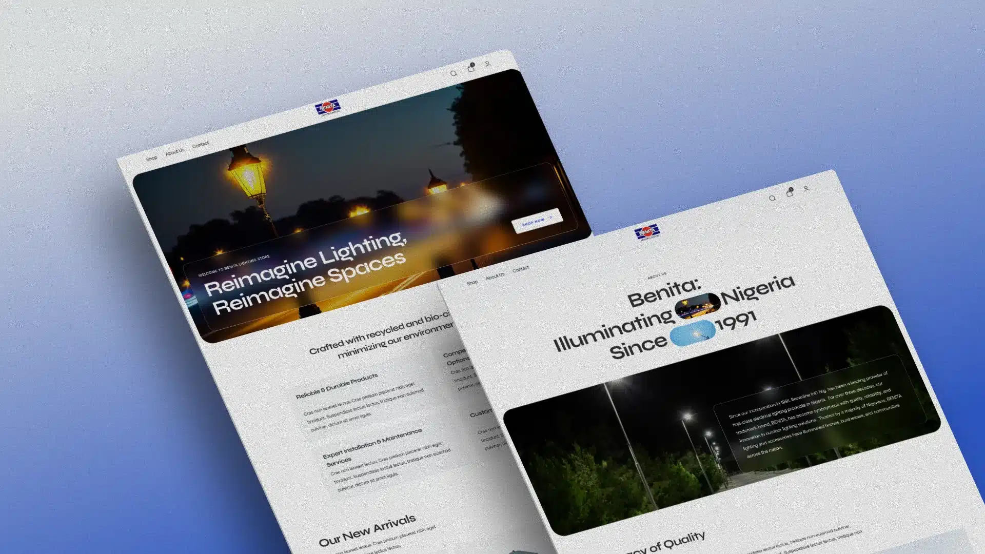 Benita Lighting | UI - BeeTcore | Digital Product Design & Development ...